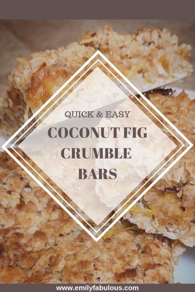 Coconut Fig Crumble Bars | easy | jam | squares | fresh | EmilyFabulous
