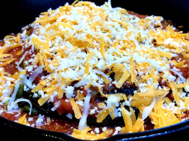 Baked Chile Rellenos - stuffed poblano peppers - easy - EmilyFabulous