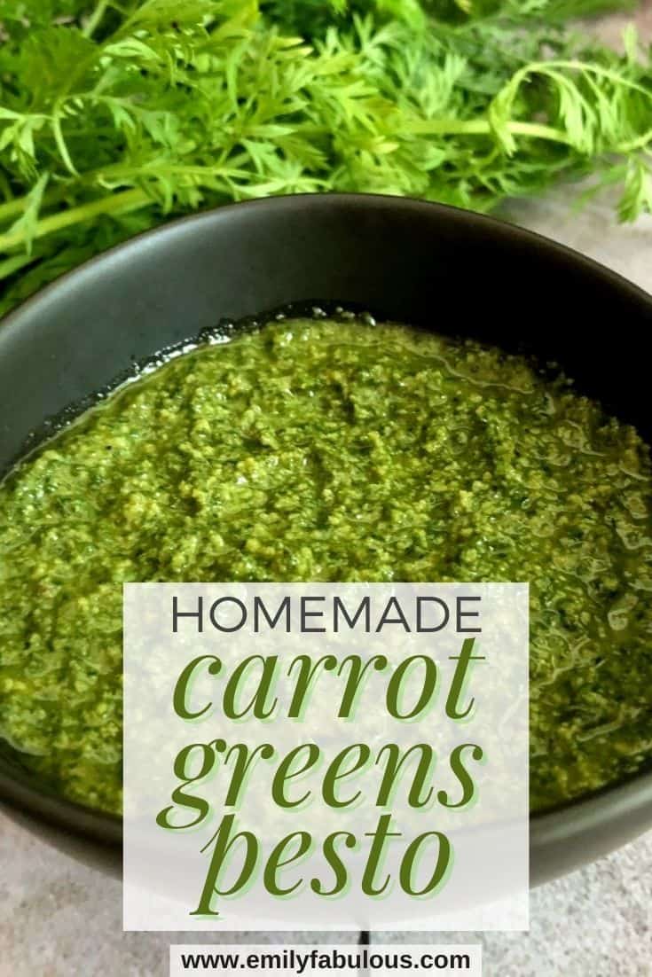 Carrot Leaf Pesto | EmilyFabulous