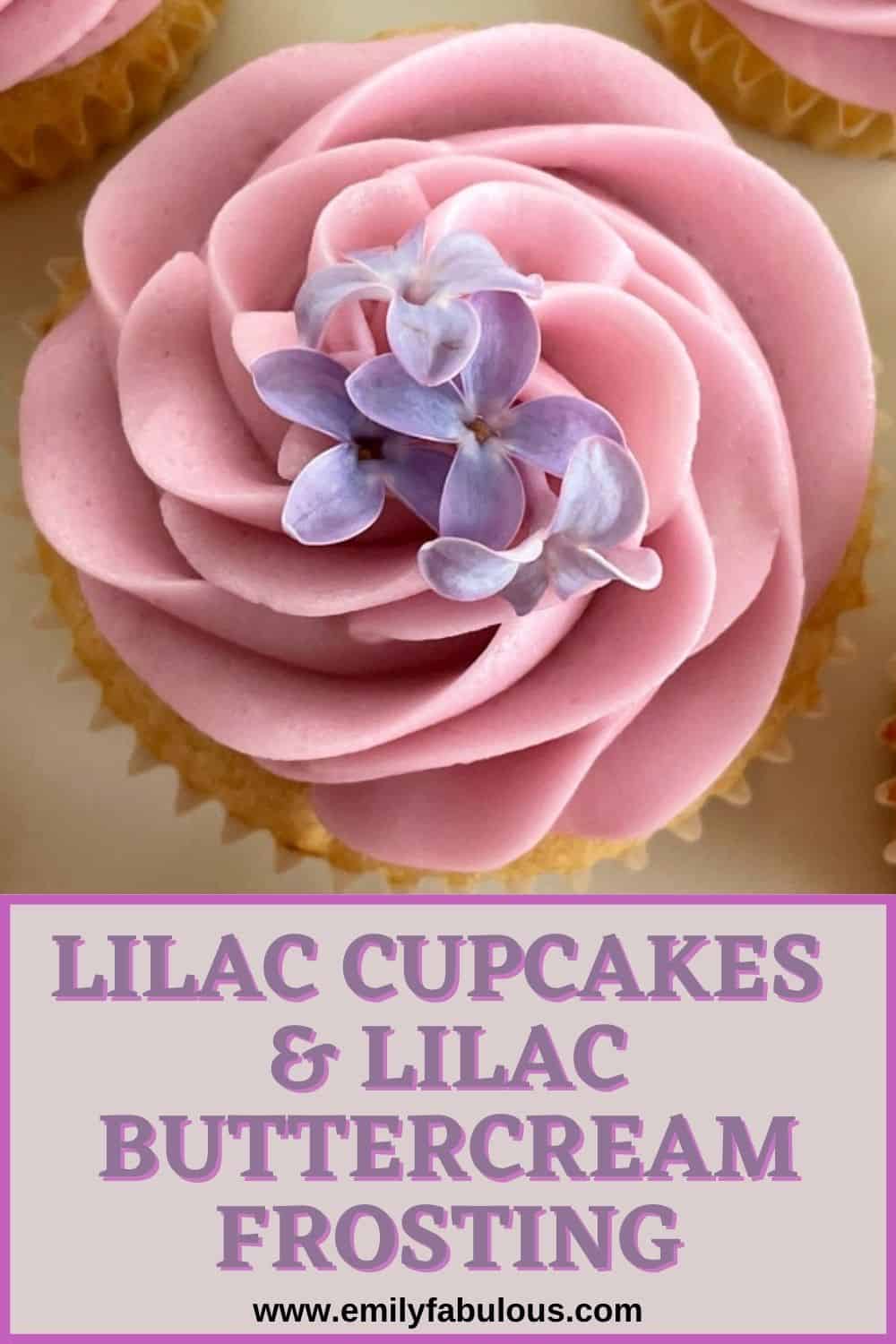 Lilac Cupcakes with Lilac Buttercream Frosting | EmilyFabulous