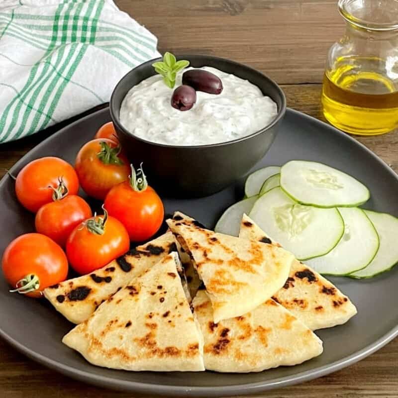 Garlicky Greek Yogurt and Cucumber Sauce | EmilyFabulous