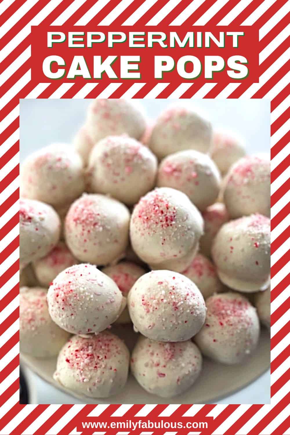 Peppermint Cake Pops | Easy Christmas Dessert | EmilyFabulous
