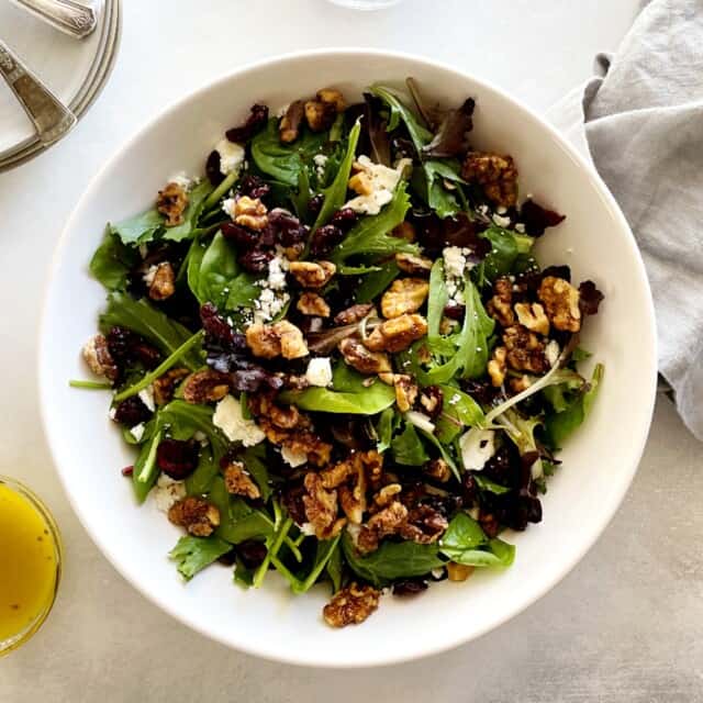 Cranberry Walnut Feta Salad | EmilyFabulous